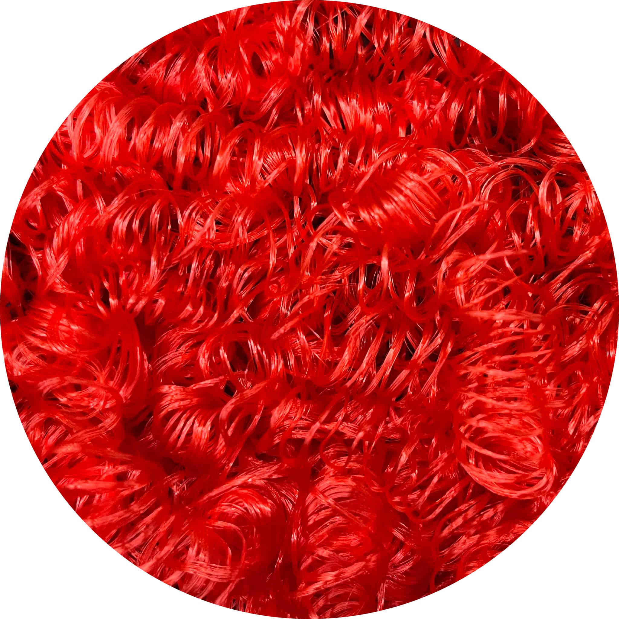 Pillarbox Red Curly Saran Doll Hair – Dollyhair™